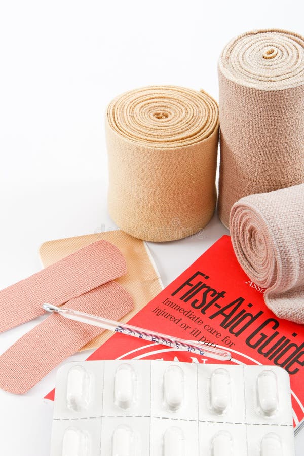 Basic First Aid Elements stock photo. Image of elastic - 18744428
