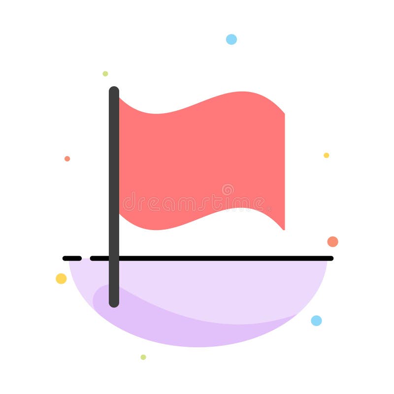 Basic, Flag, Ui Abstract Flat Color Icon Template Stock Vector ...