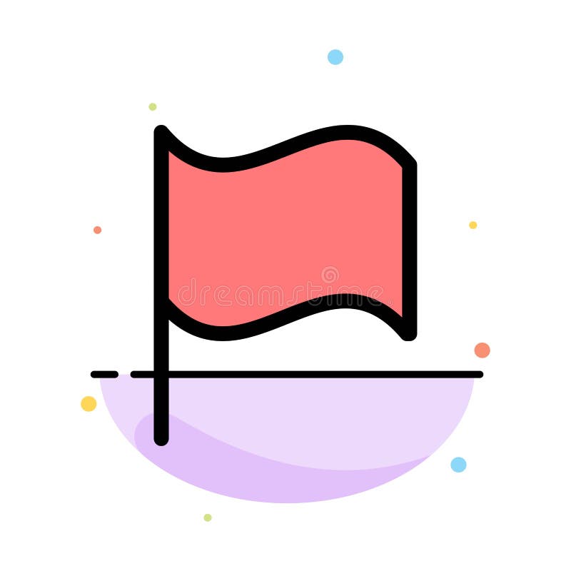 Basic, Flag, Ui Abstract Flat Color Icon Template Stock Vector ...