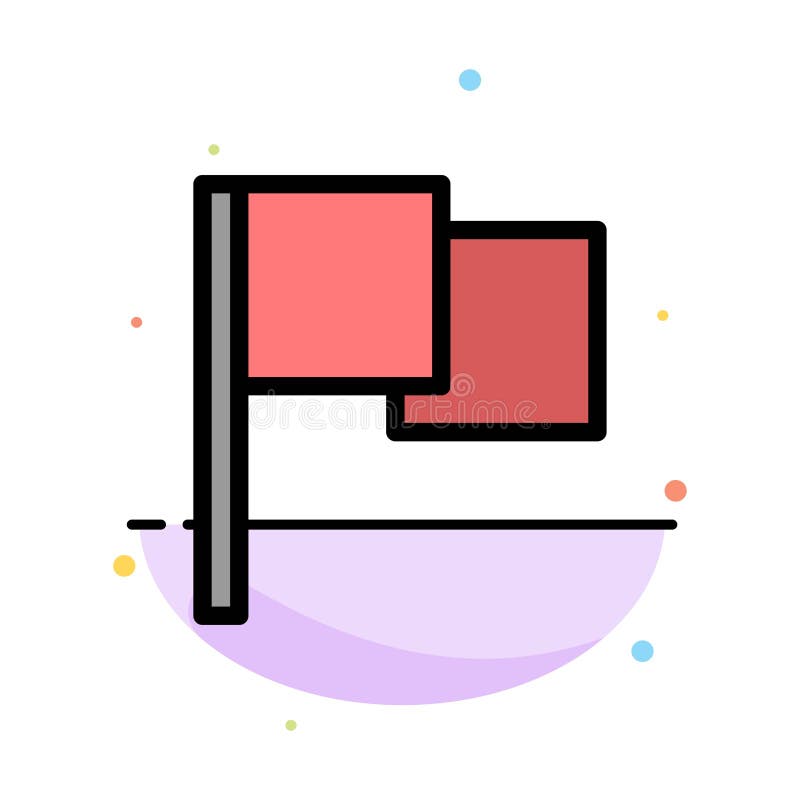 Basic, Flag, Ui Abstract Flat Color Icon Template Stock Vector ...