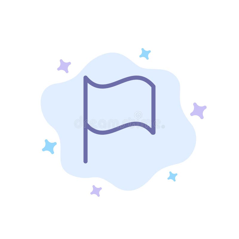 Basic, Flag, Ui Blue Icon on Abstract Cloud Background Stock Vector ...