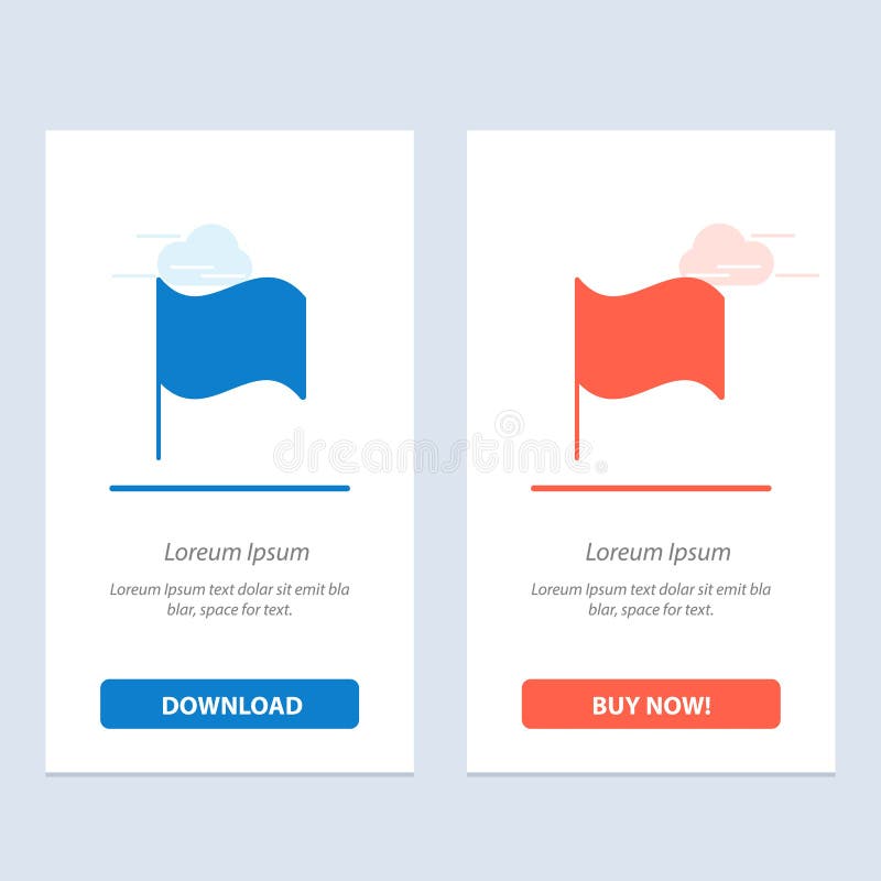 Basic, Flag, Ui Blue and Red Download and Buy Now Web Widget Card ...