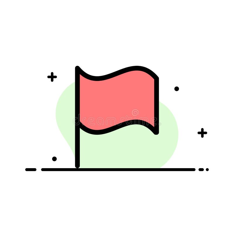 Basic, Flag, Ui Business Flat Line Filled Icon Vector Banner Template ...