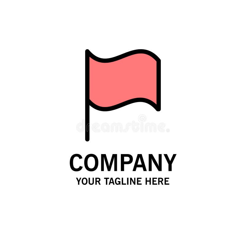 Basic, Flag, Ui Business Logo Template. Flat Color Stock Vector ...
