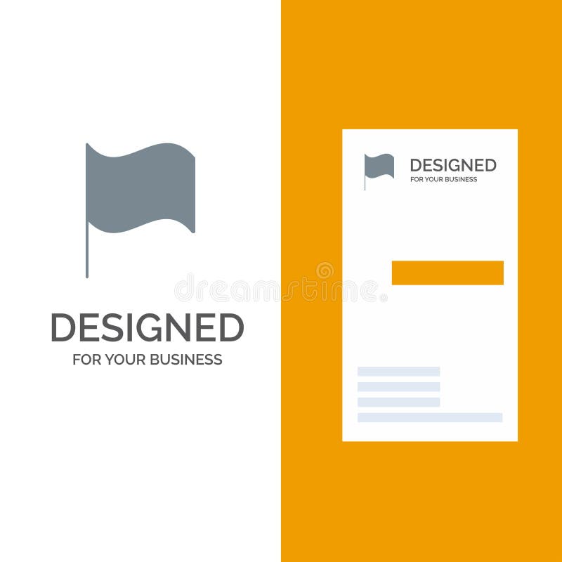 Basic, Flag, Ui Grey Logo Design and Business Card Template Stock ...
