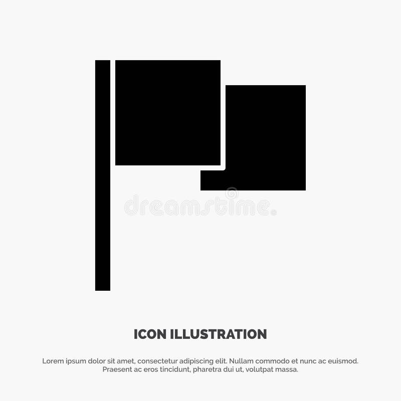 Basic, Flag, Ui Solid Glyph Icon Vector Stock Vector - Illustration of ...