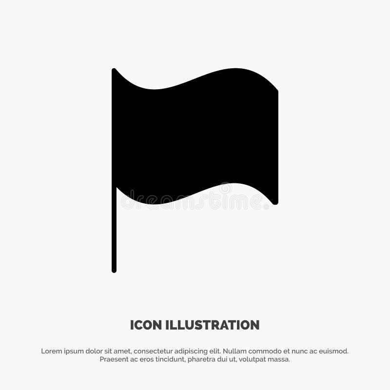 Basic, Flag, Ui Solid Glyph Icon Vector Stock Vector - Illustration of ...