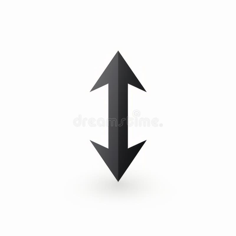 Basic Flat Arrow on White Background Stock Illustration - Illustration ...