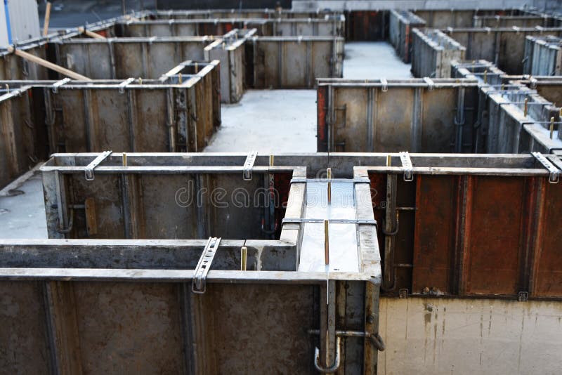 Basic Formwork for House Construction Work. Stock Image - Image of ...