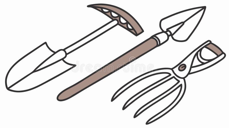 Basic Garden Hand Tools Vector Set, Vector Design Generative AI Stock ...