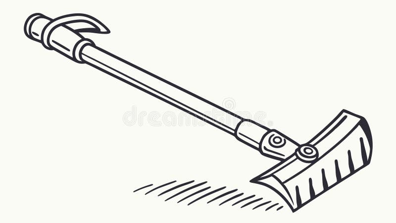 Basic Garden Hoe Farming Digging Tool Agricultural Sketch, Vector ...