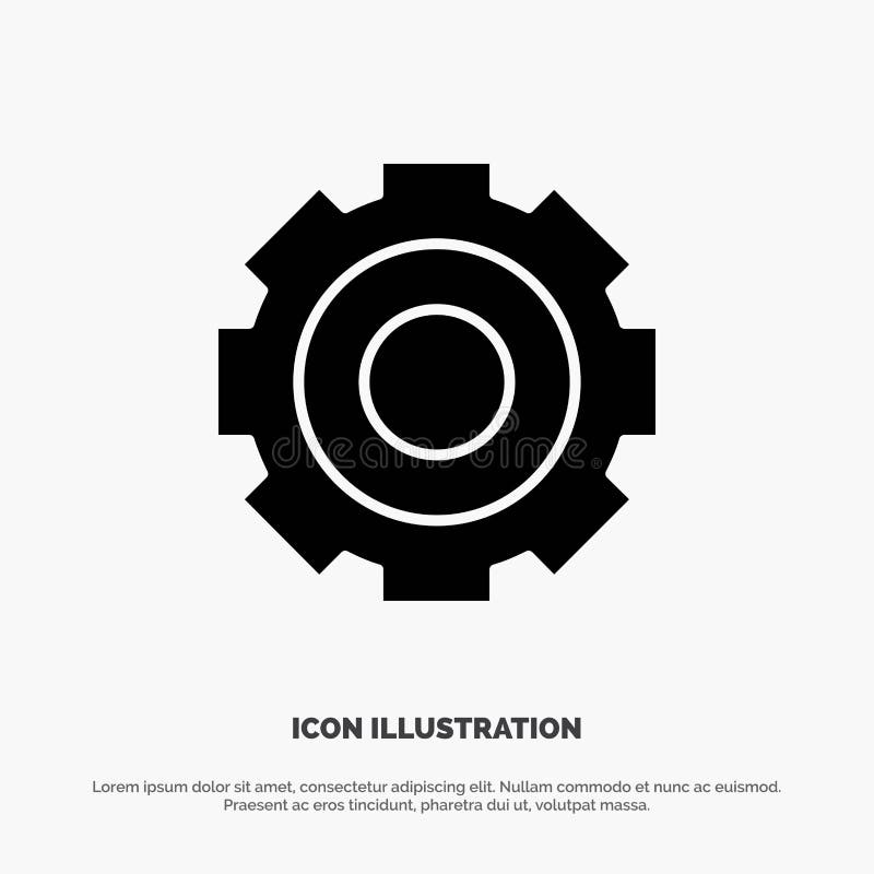 Basic, General, Job, Setting, Universal Solid Glyph Icon Vector Stock ...