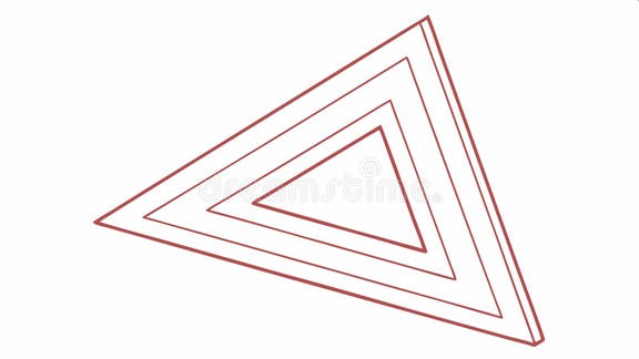 Basic Geometric Outline Drawing of a Simple Triangle Vector Design ...