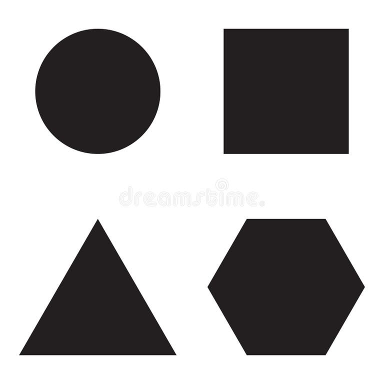 Black White Basic Shapes Stock Illustrations – 3,877 Black White Basic ...