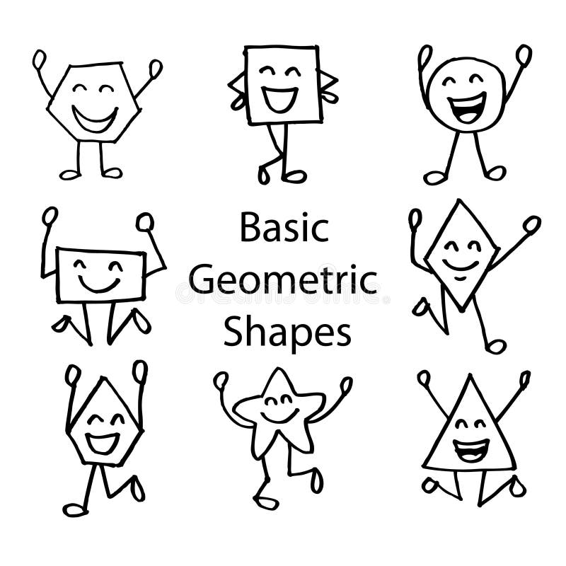 Basic Geometric Shapes stock vector. Illustration of kids - 101209339
