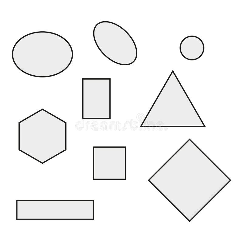 Basic Geometric Shapes. Minimal Vector Design. Simple Polygonal ...