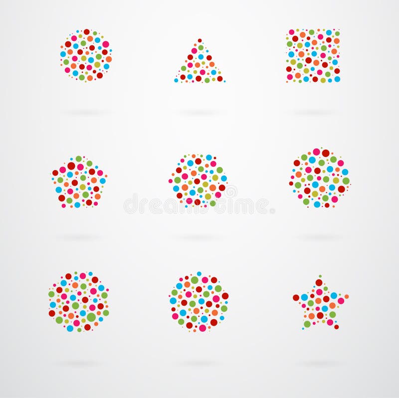 Basic Geometric Shapes Vector Icons Stock Vector - Illustration of ...