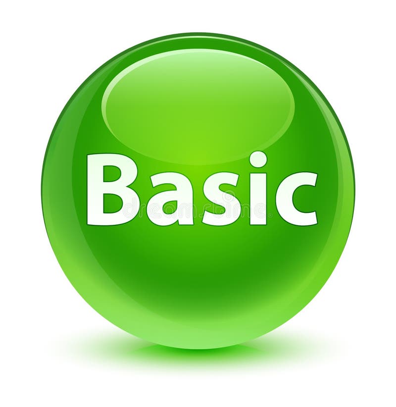 Basic Glassy Green Round Button Stock Illustration - Illustration of ...
