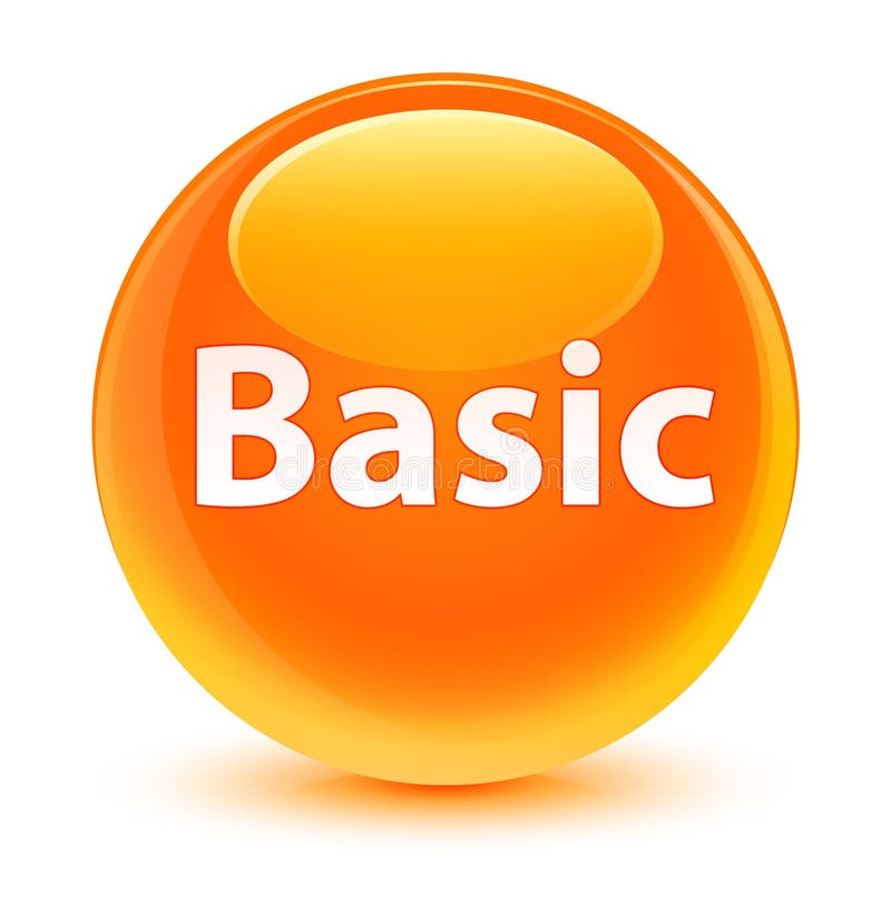 Basic Glassy Orange Round Button Stock Illustration - Illustration of ...