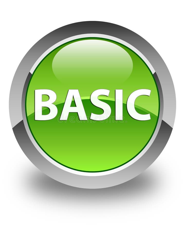 Basic Glossy Green Round Button Stock Illustration - Illustration of ...