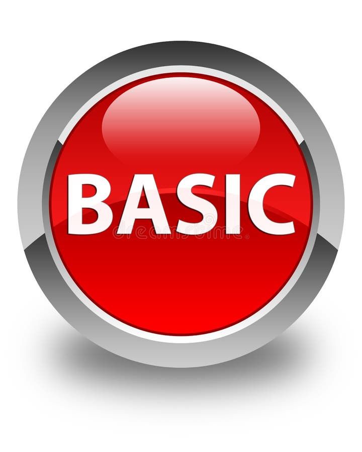 Basic Glossy Red Round Button Stock Illustration - Illustration of core ...