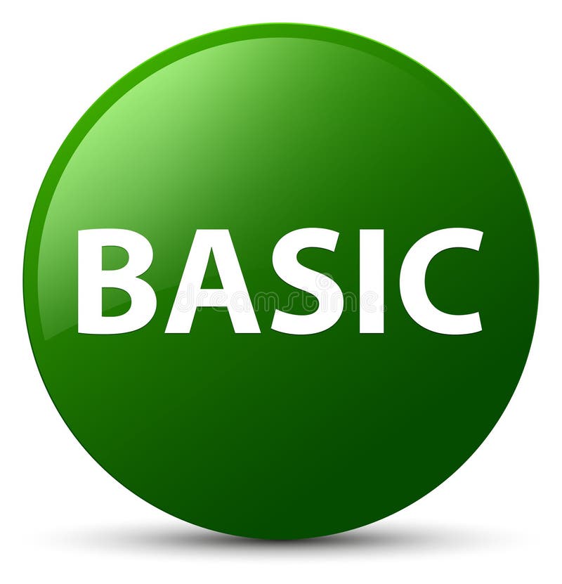 Basic green round button stock illustration. Illustration of foundation ...