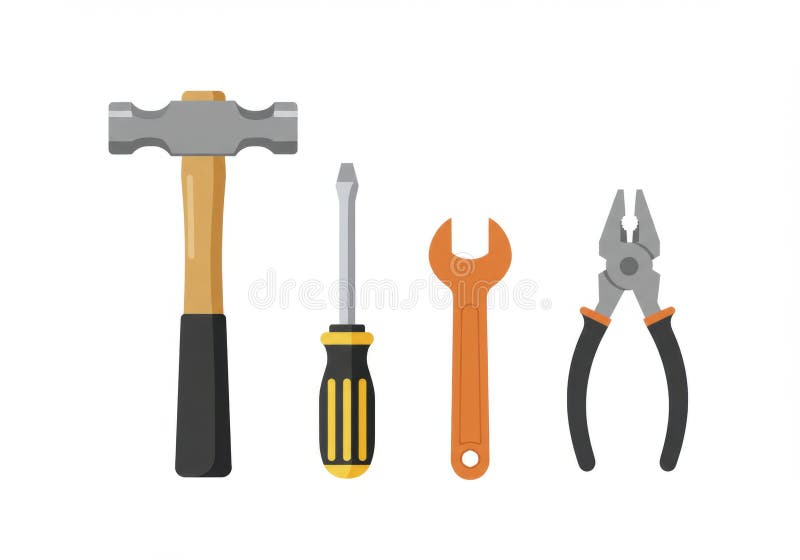 Basic Hand Tools stock illustration. Illustration of building - 383633361