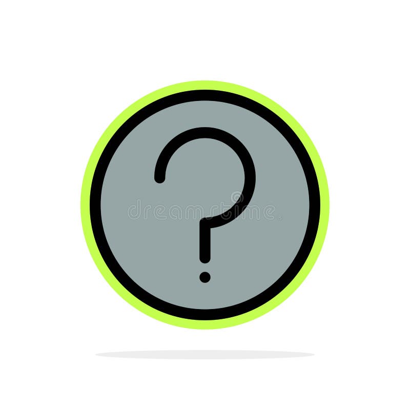 Basic, Help, Ui, Mark Abstract Circle Background Flat Color Icon Stock ...