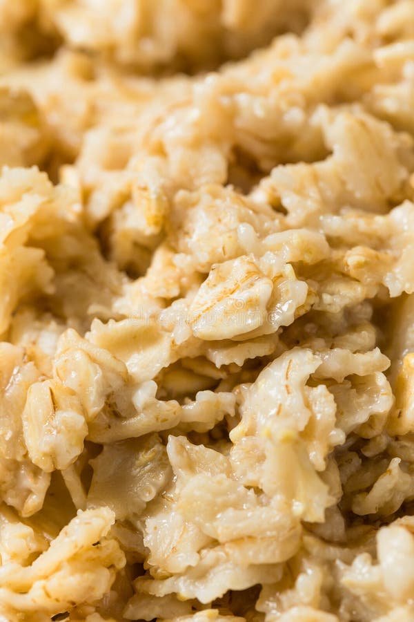 Basic Homemade Rolled Oats Oatmeal Stock Photo - Image of dietary, bowl ...