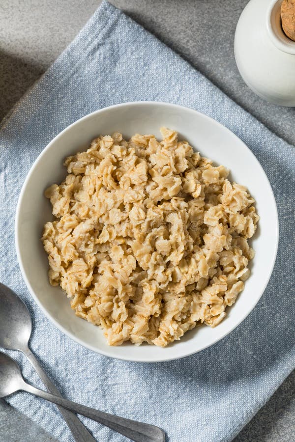 Basic Homemade Rolled Oats Oatmeal Stock Photo - Image of organic, food ...
