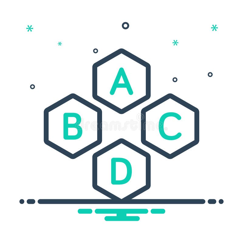 Mix Icon for Basic, Underlying and Fundamental Stock Vector ...