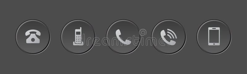 Basic Icon of the Communication Technology Device Button Set. Modern ...