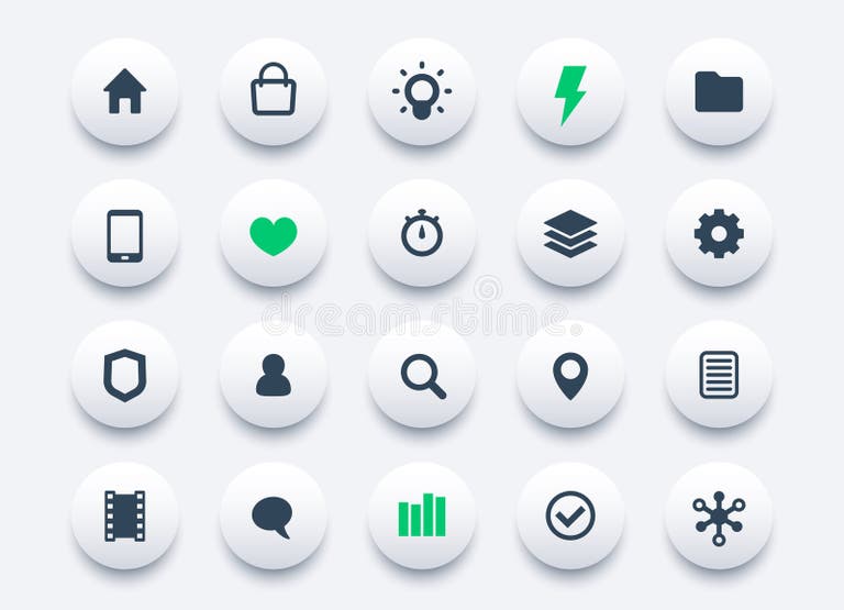 Basic Icons Set Stock Illustrations – 9,978 Basic Icons Set Stock ...