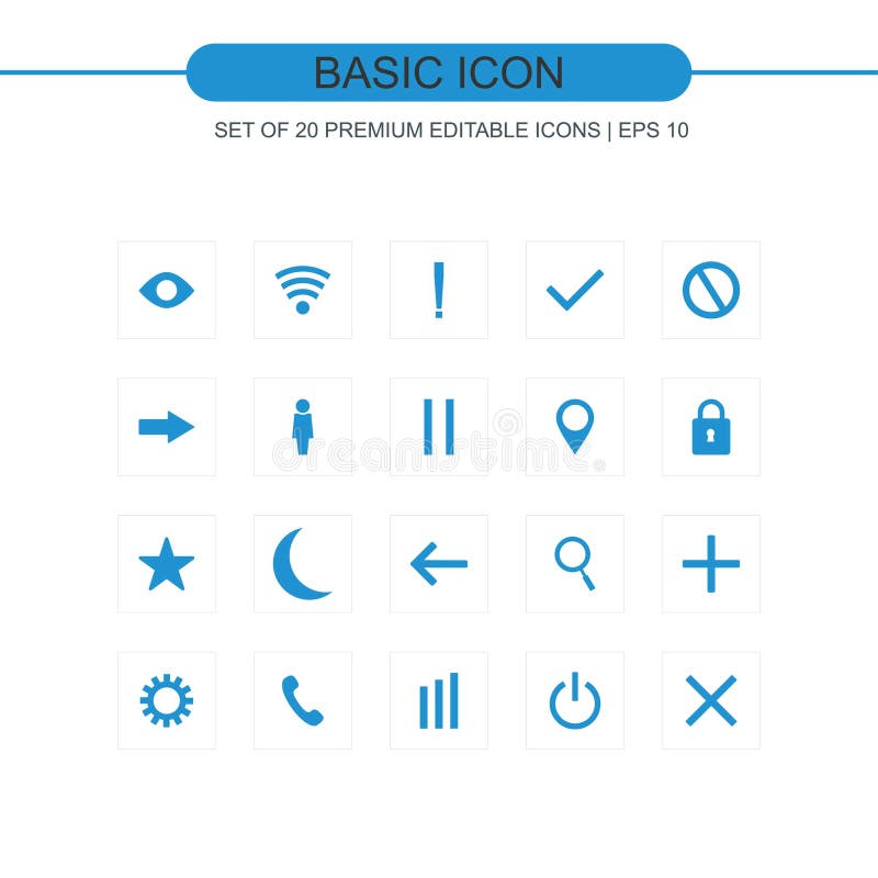 Basic icons 930 set stock vector. Illustration of internet - 37053113