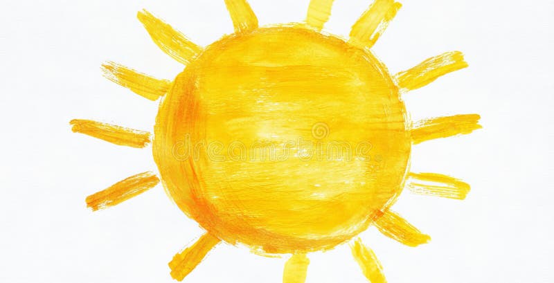 A Basic Illustration of a Sun, Colored Yellow, Created in a Clip Art ...