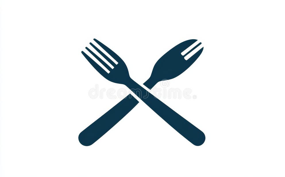 A Basic Image of a Knife and a Fork Crossing Each Other, Evoking the ...
