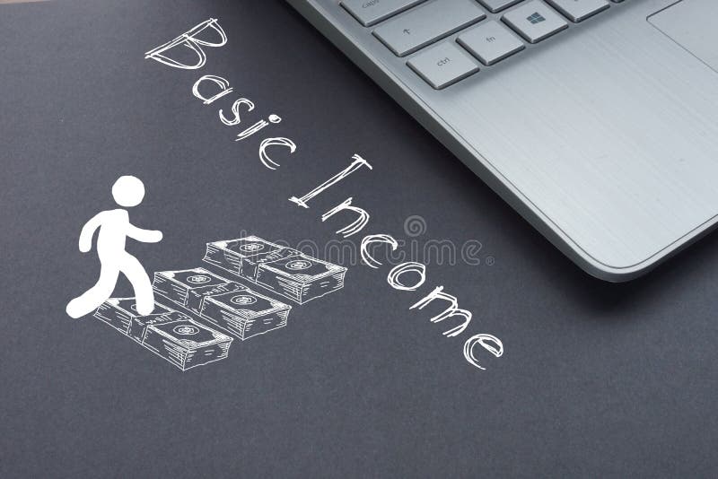 Basic Income is Shown Using the Text Stock Photo - Image of income ...