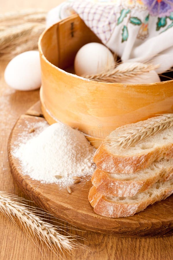 The Basic Ingredients for Baking Stock Photo - Image of cake, protein ...