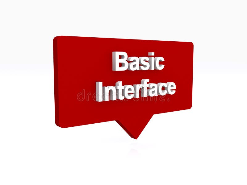 Basic Interface Speech Ballon on White Stock Illustration ...