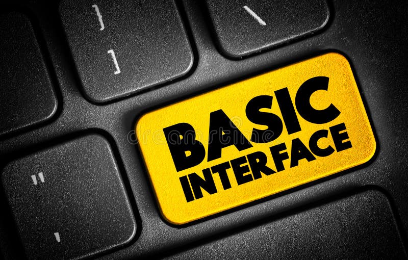 Basic Interface Text Button On Keyboard Concept Background Stock Image Image Of Button