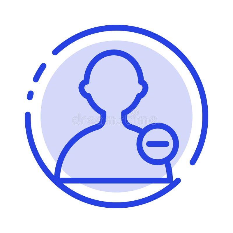 Basic, Interface, User Blue Dotted Line Line Icon Stock Vector ...