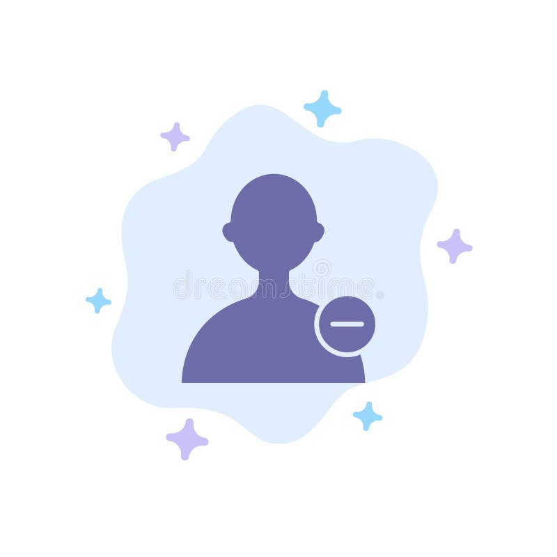 Basic, Interface, User Blue Icon on Abstract Cloud Background Stock ...