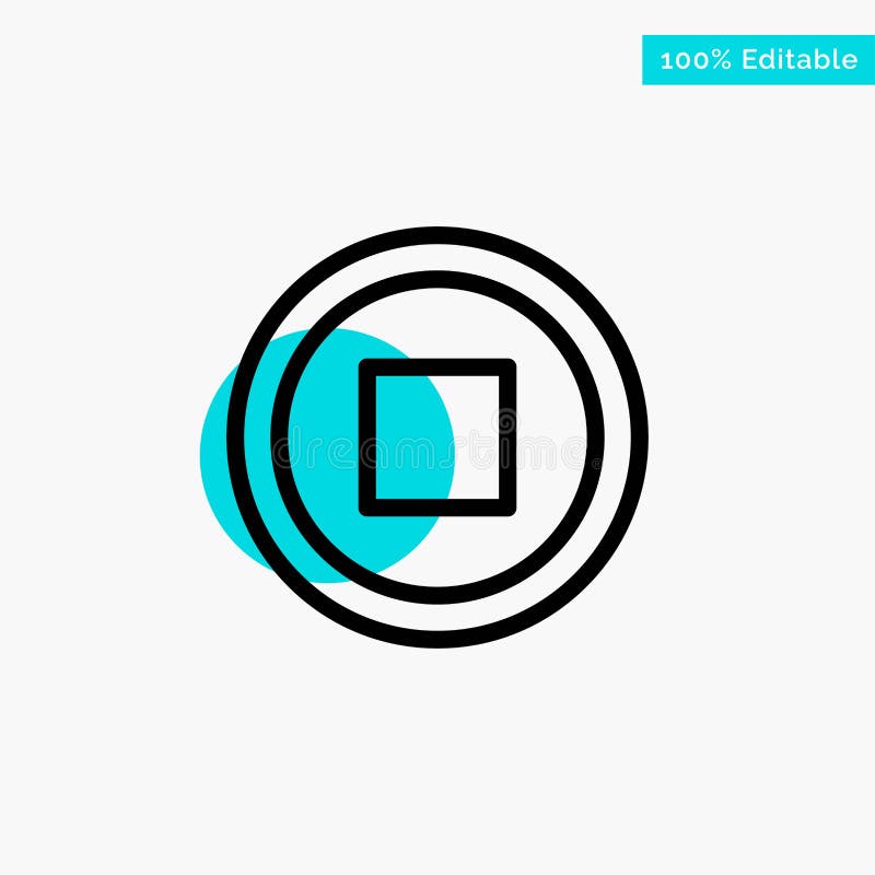 Basic, Interface, User Turquoise Highlight Circle Point Vector Icon ...