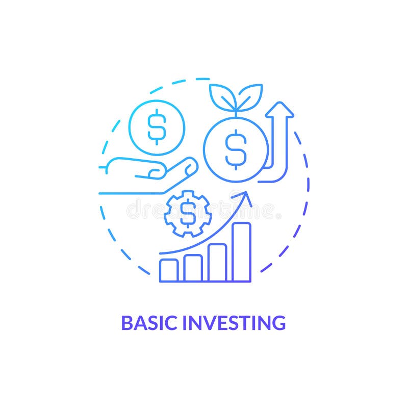 Basic Investing Blue Gradient Concept Icon Stock Vector - Illustration ...