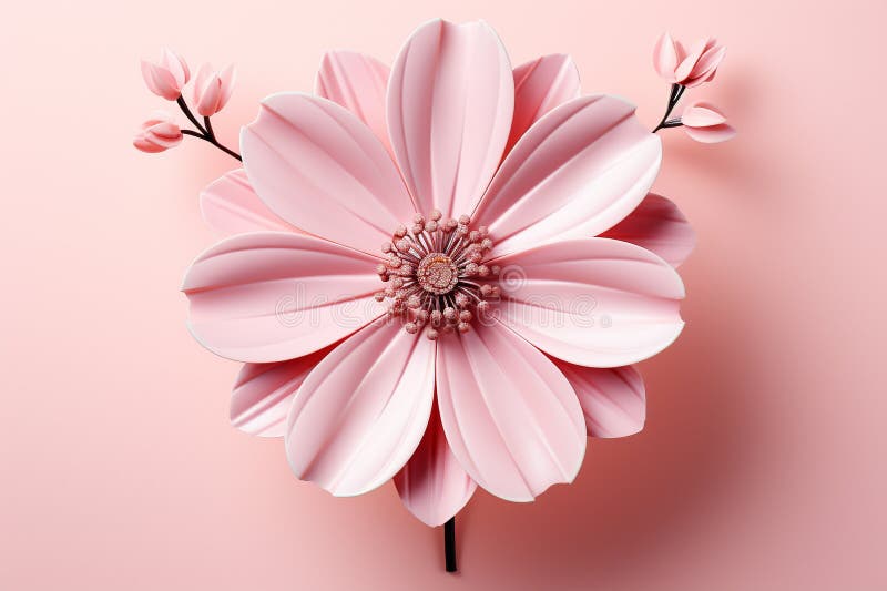 Basic Isolated Flower Illustration Isolated on Solid Background Stock ...