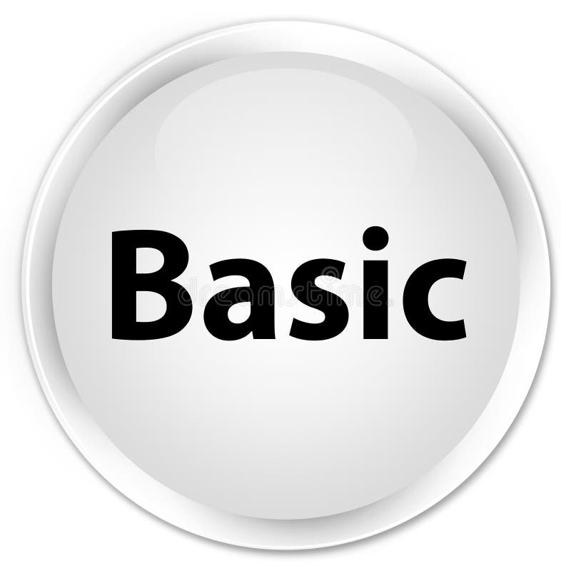 Basic Premium White Round Button Stock Illustration - Illustration of ...