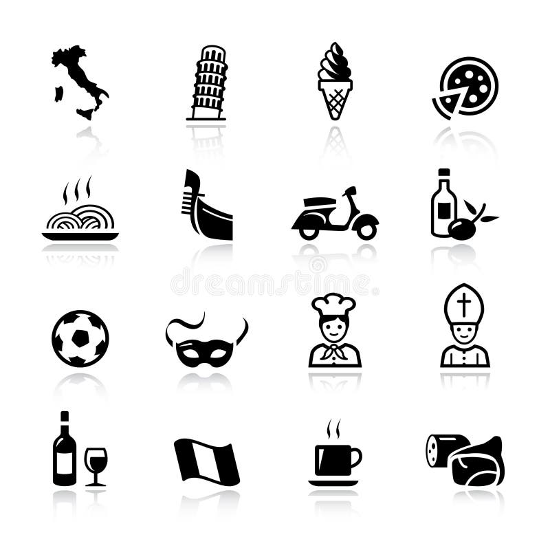 Basic - Italian icons stock vector. Illustration of football - 22267773