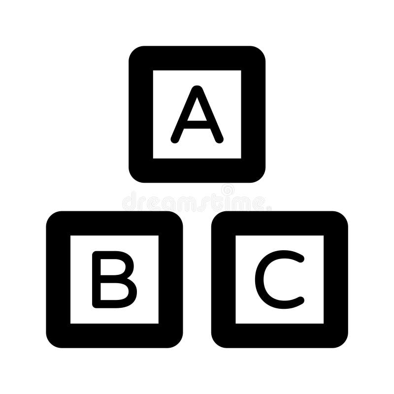 Alphabet Blocks stock vector. Illustration of black - 330881341