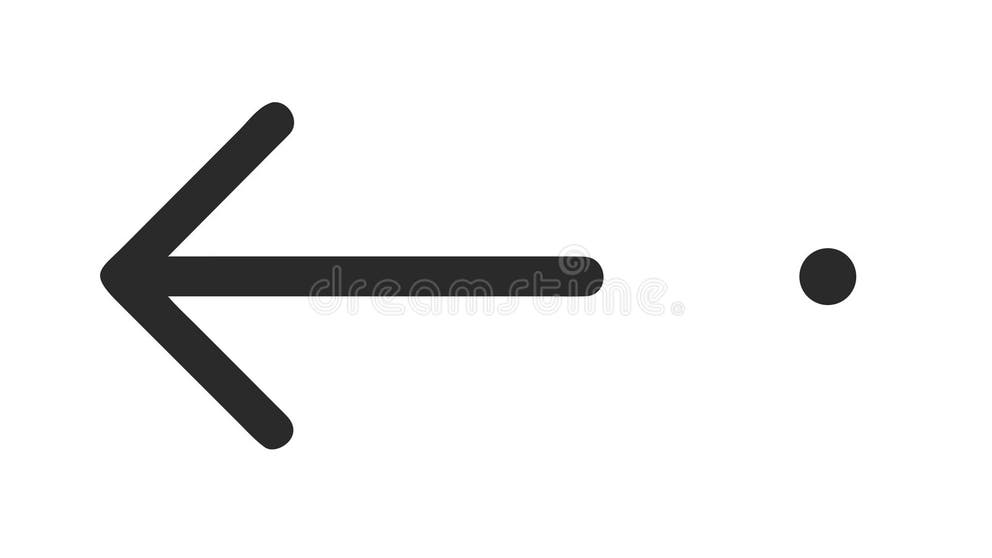Basic Left Arrow Icon for Navigation and Previous Actions, Vector ...