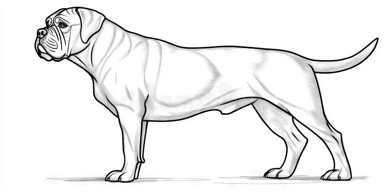 A Basic Line Drawing of a Dog Set Against a Plain White Backdrop ...